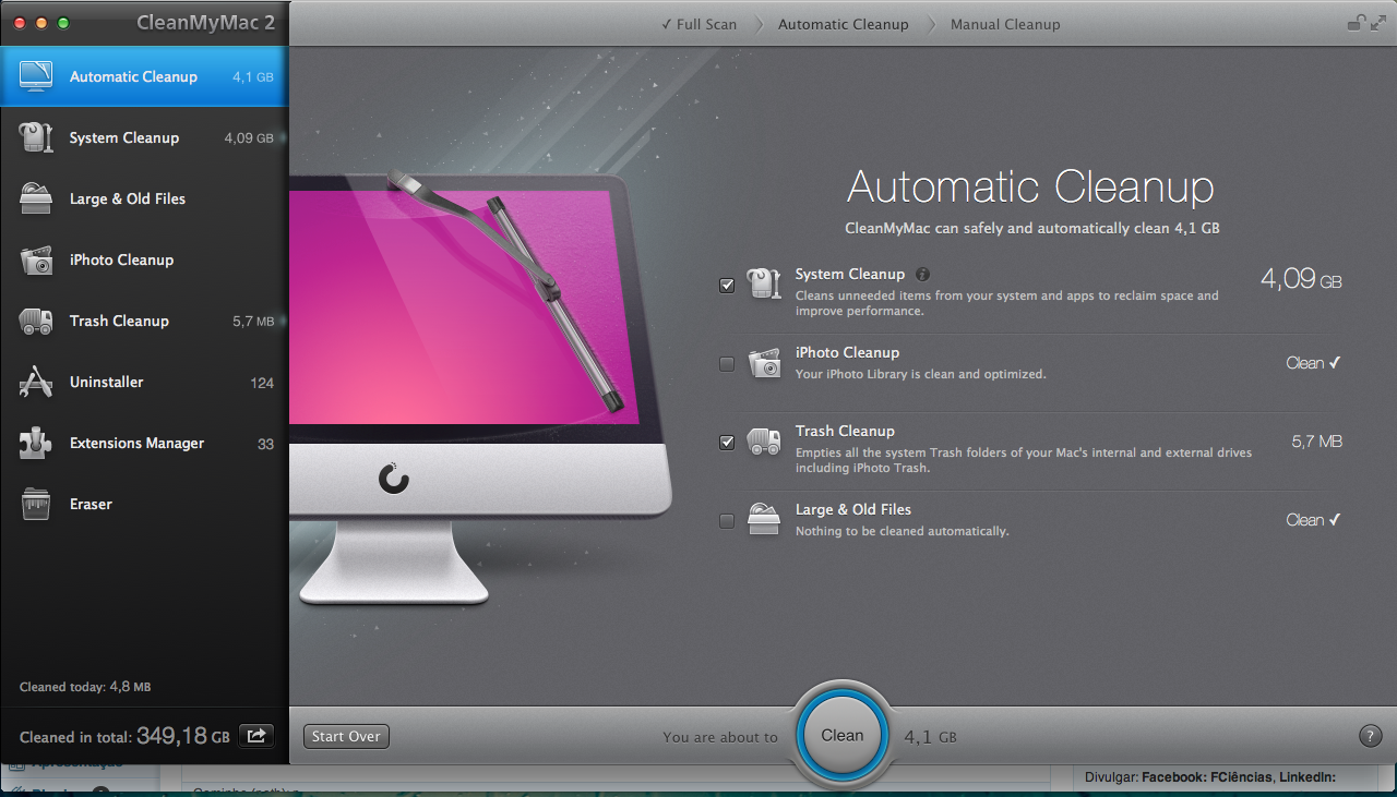 CleanMyMac 2 | Mantenha a performance do seu mac - FCiências